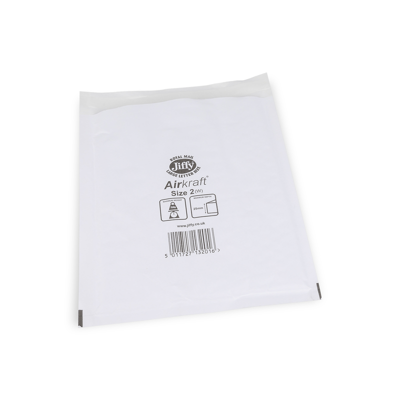 Jiffy Airkraft White Bubble Mailer Size 2 260x235mm Box of 100 | Antalis UK